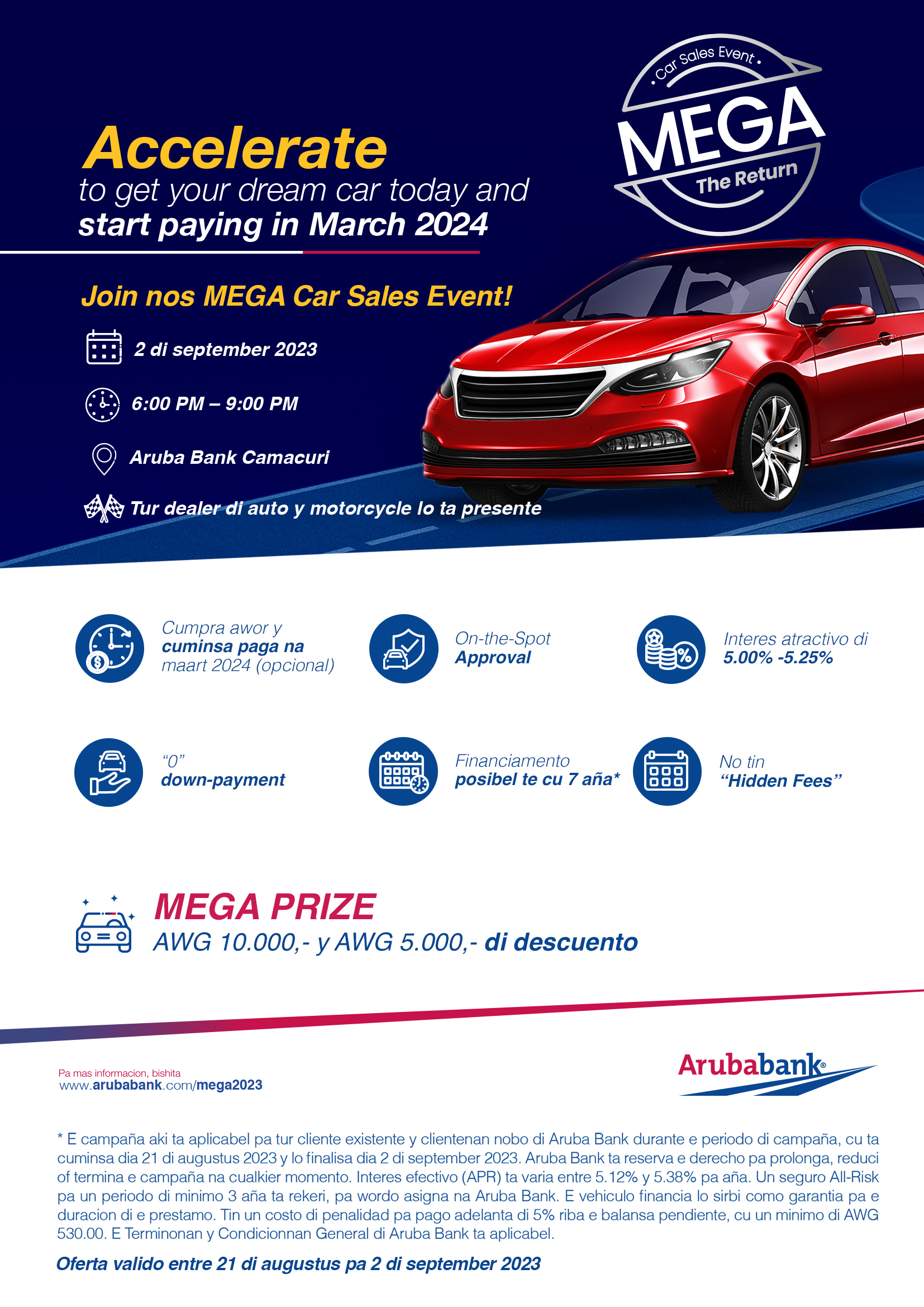 Aruba Bank MEGA Car Sales Event – The Return - Solo Di Pueblo Noticia Aruba